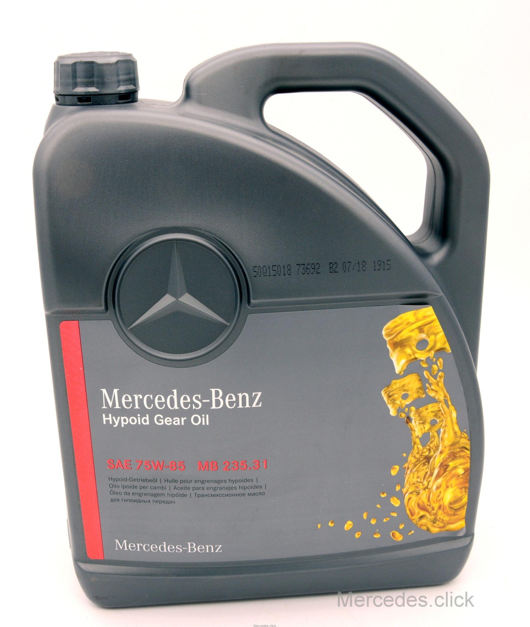 Olej hypoidalny tylnego dyferencjału Mercedes Sprinter W907 SAE 75W-85 ...